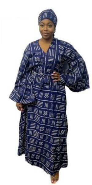 Hathi Wrap Dress - Black Motif – Africa Love